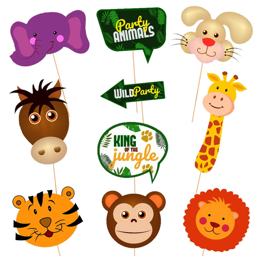 Photo Props Jungle Theme Party Prop | Different Animals Cutout & Fun ...