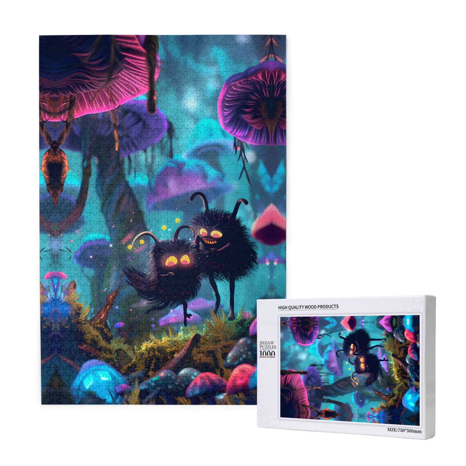 Photo Puzzle Cute Fuzzy Fantasy Creatures 1000 Piece Family Reunion ...