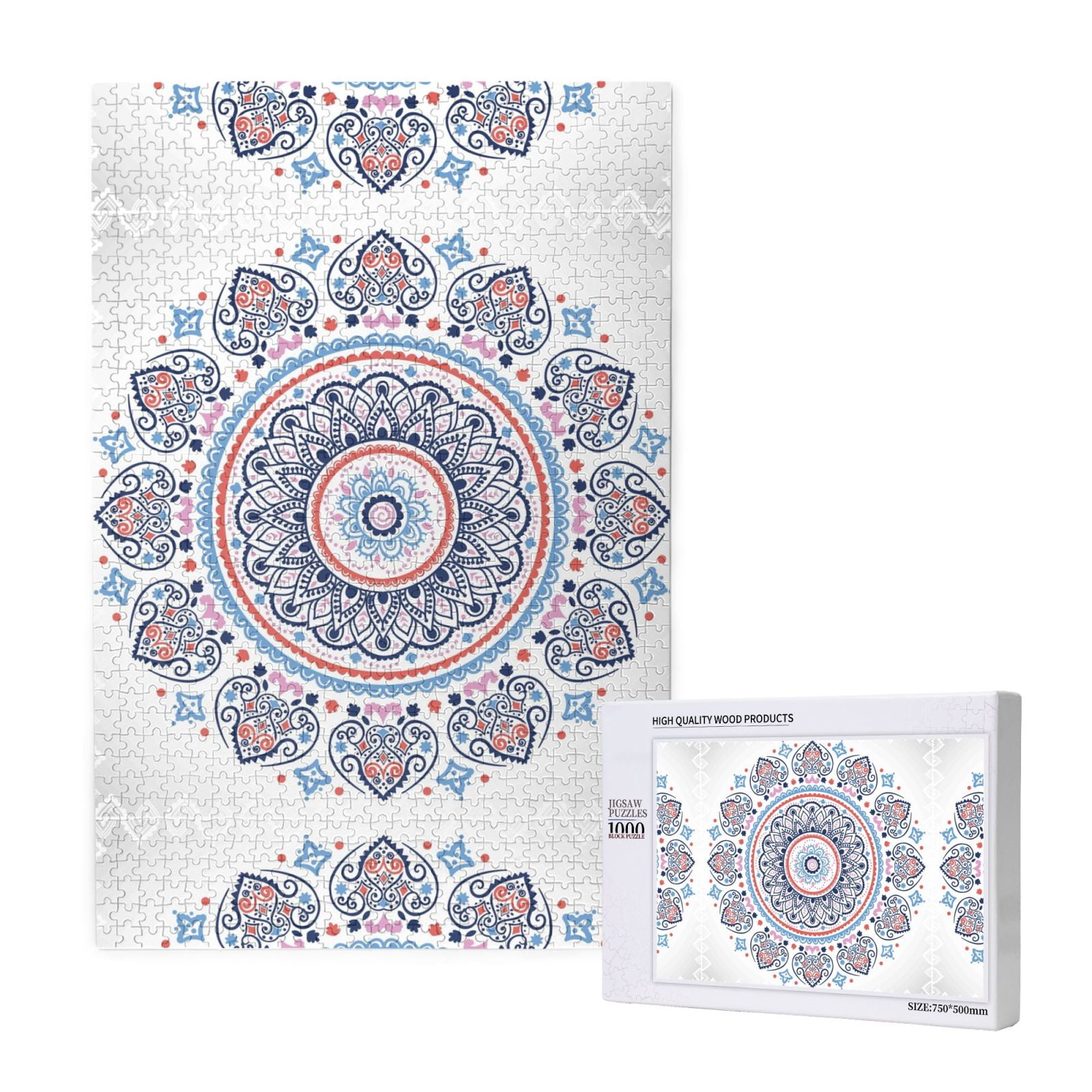 Photo Puzzle Mandala 1000 Piece Family Reunion Puzzle, Wooden Puzzles ...