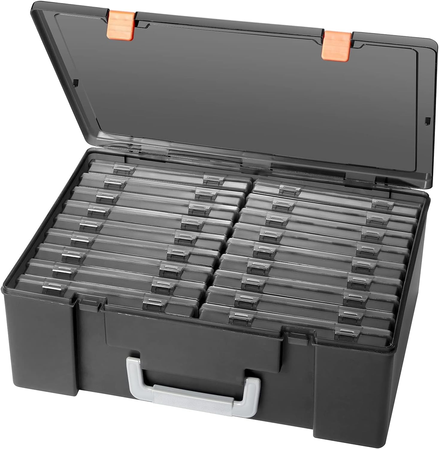 Photo Storage Box 4x6, 18 Inner Extra Large Organizer Acid-Free Photo ...