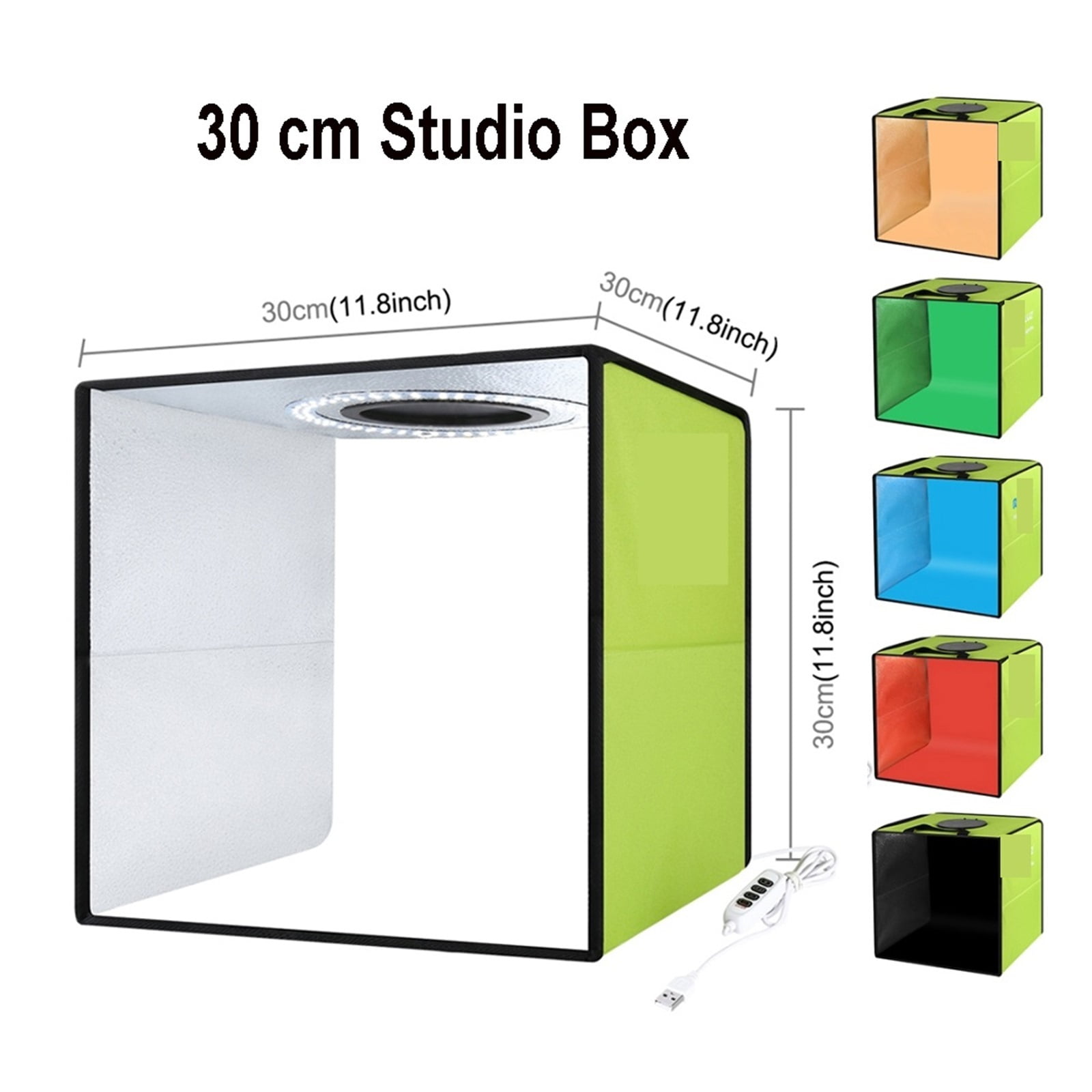 Photo Studio Box 25 30 40cm Photo Light Box Foldable Photography Ring ...