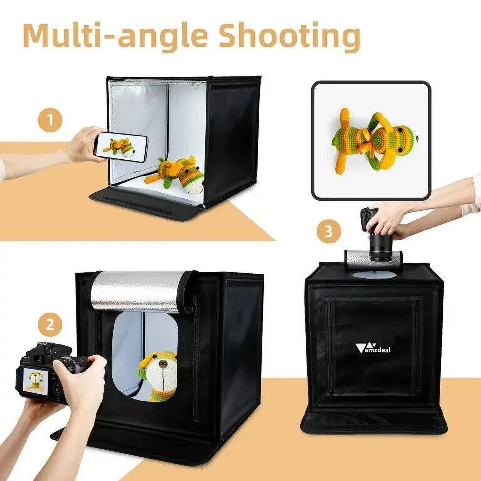 Photo Studio Portable Light Box 16 X 16 Inch Box Cube Adjustable Light ...