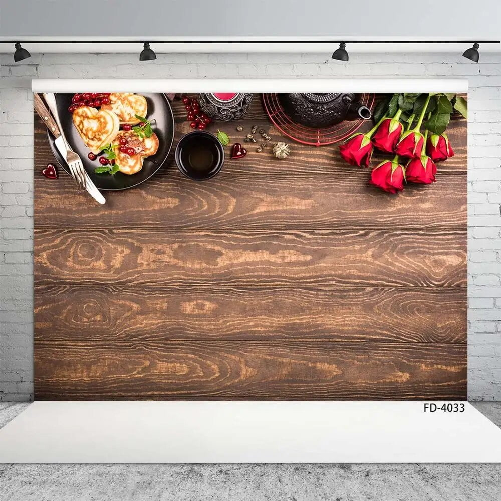 Photo Studio Prop Dining-Table Wood Board Flower Background r Baby ...