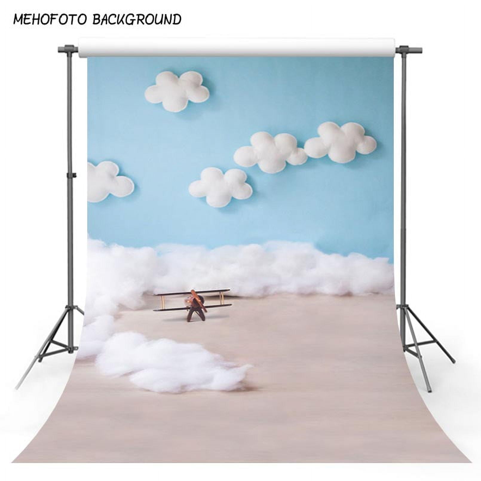 Photo backdrop Blue Sky White Clouds Baby Pilot Photography Backdrop ...