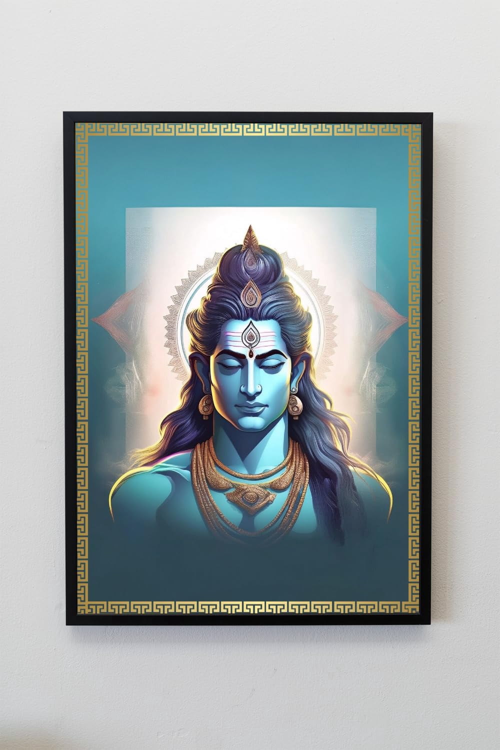 Photo frame of god shivframed Spiritual Wall Art Lord Shiva Portrait A4 ...