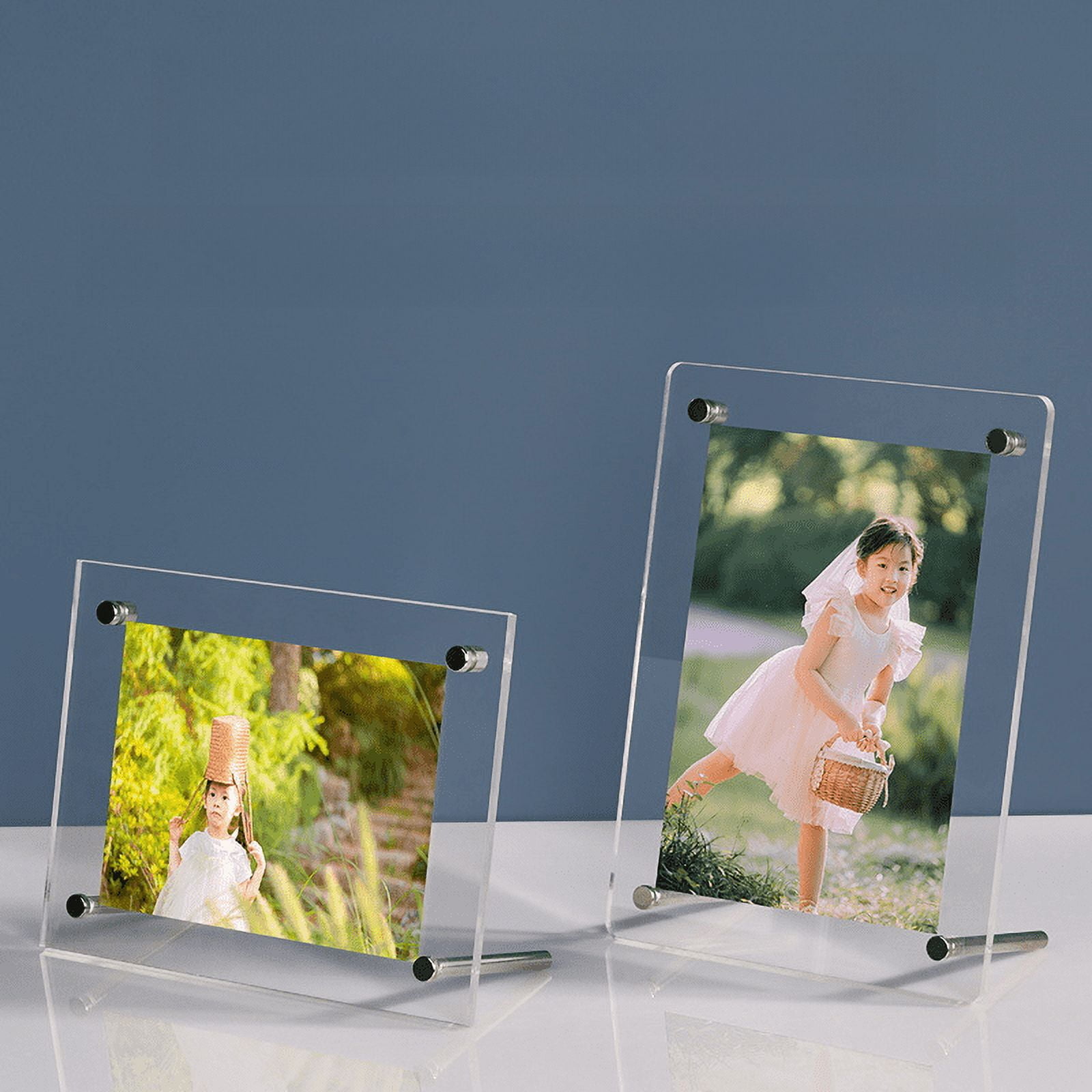 Photo frame table transparent business license frame crystal wall ...