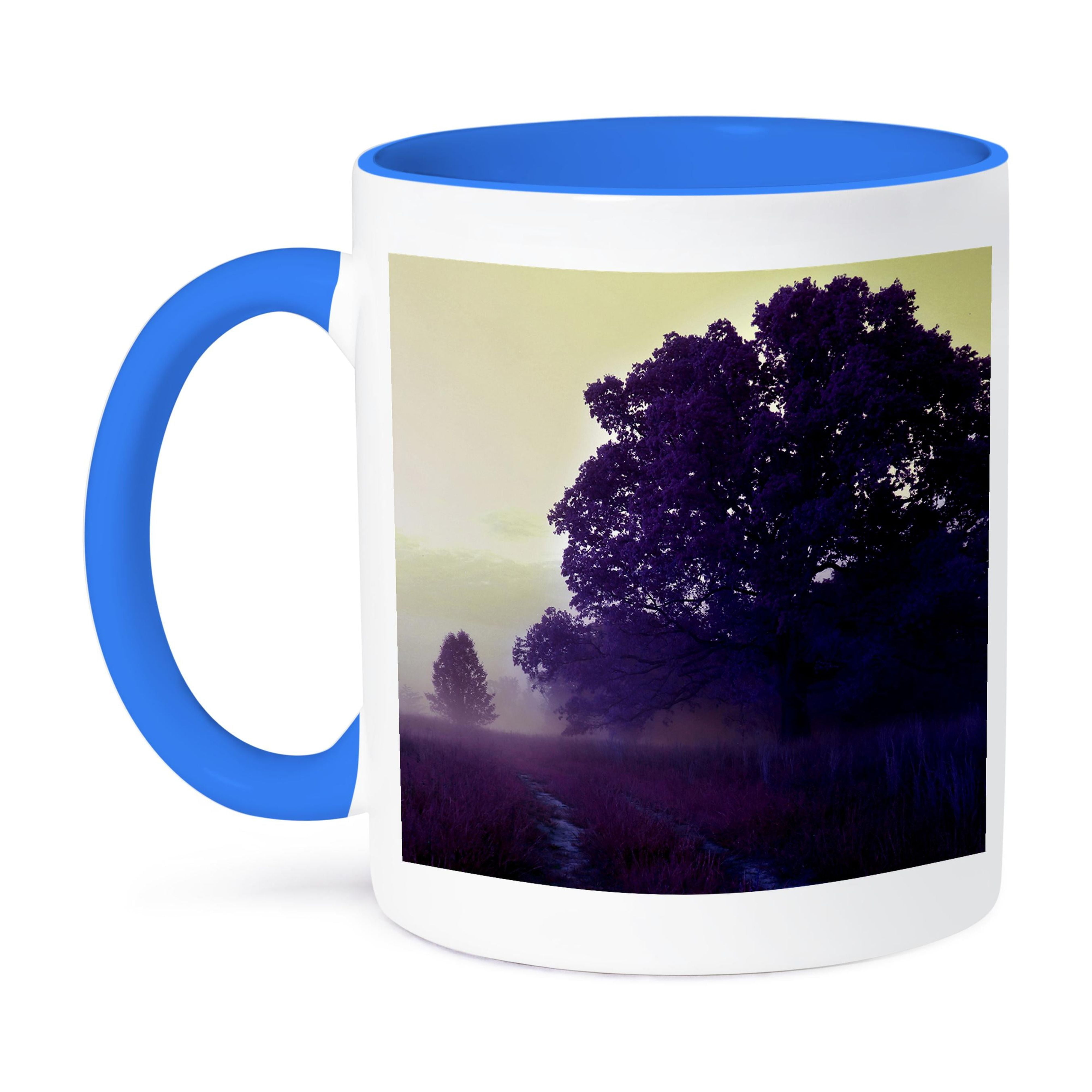 3dRose, Photo of an old oak tree in an open field covered in a purple ...