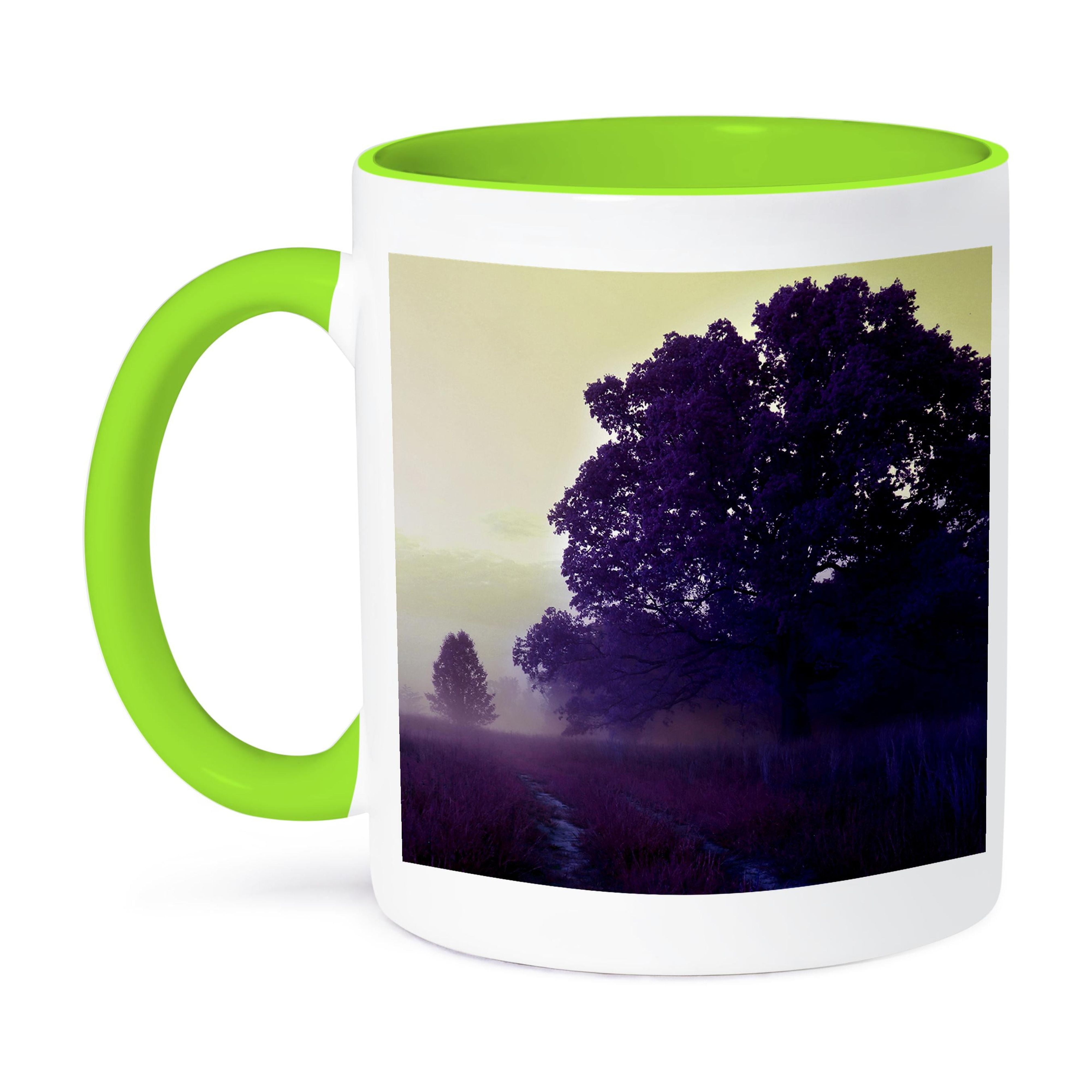 3dRose, Photo of an old oak tree in an open field covered in a purple ...