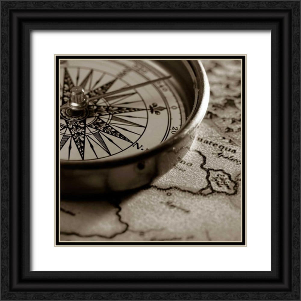 PhotoINC Studio 15x15 Black Ornate Wood Framed with Double Matting ...
