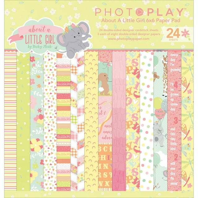 PhotoPlay Double-Sided Paper Pad 6"X6" 24/Pkg-About A Little Girl ...