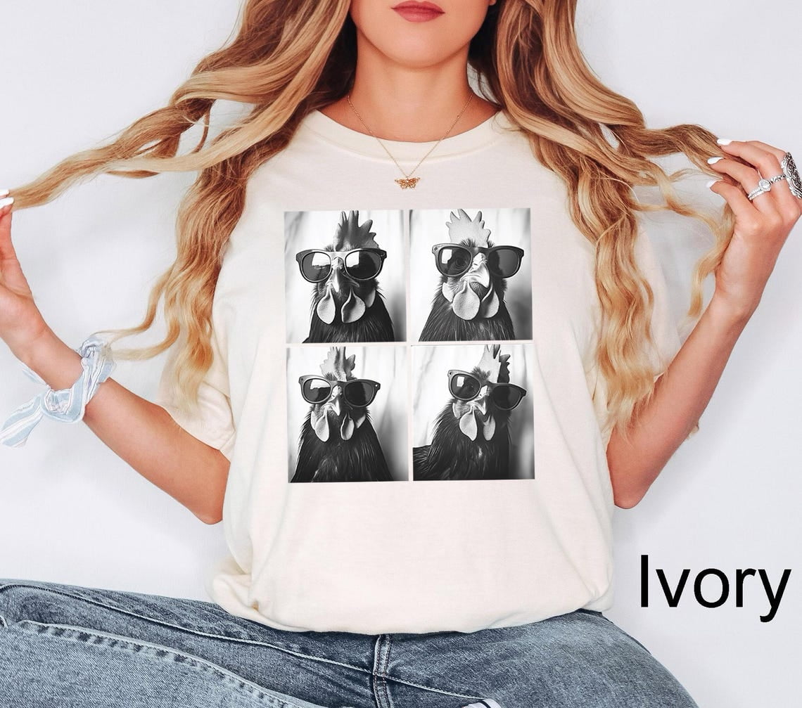 Photobooth Chicken Shirt, Funny Rooster Shirt, Funny Chicken Shirt ...