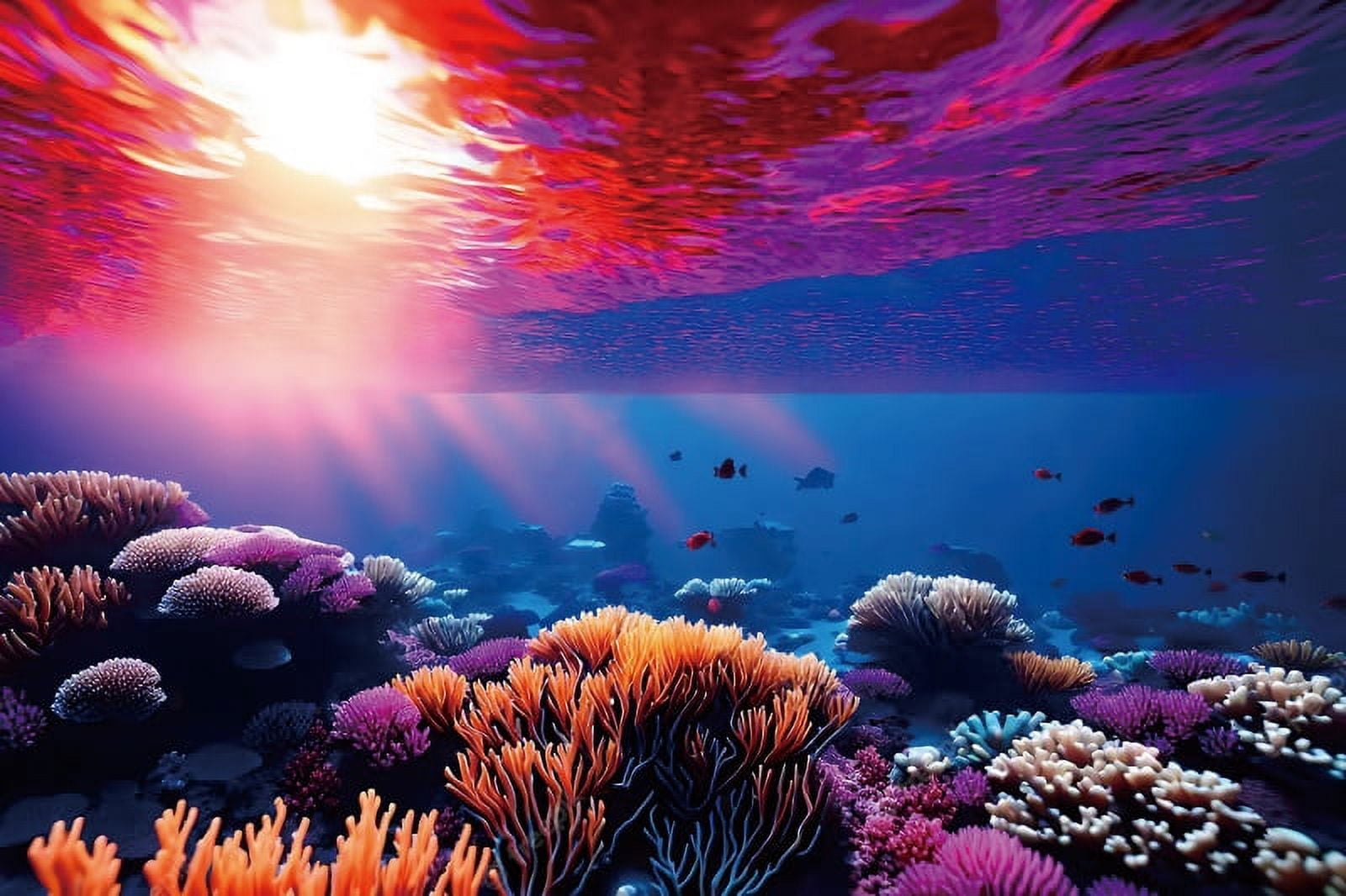 Photocall Background Aquarium Party Birthday Children Baby Wave Surface ...