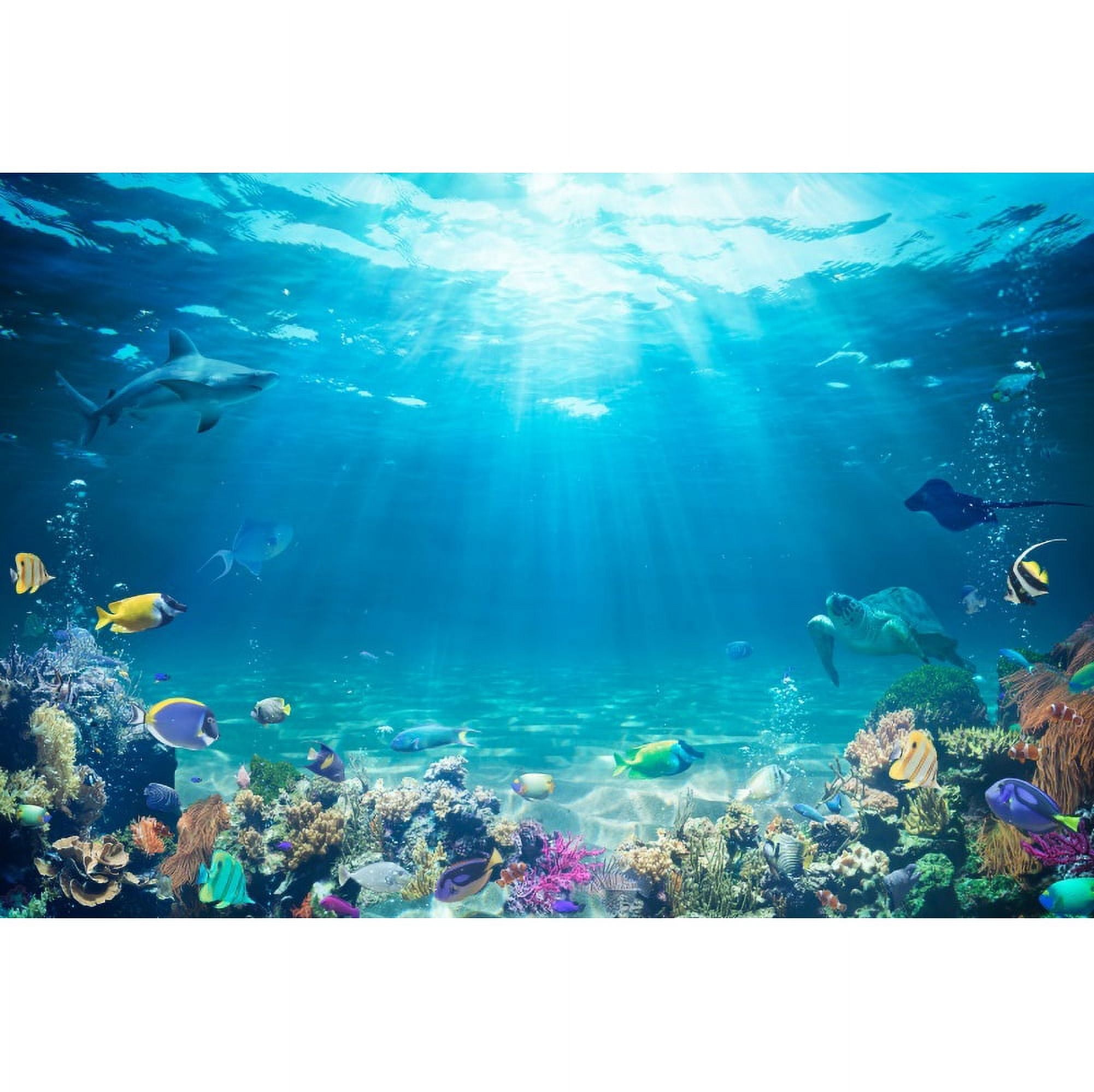 Photocall Background Aquarium Party Birthday Children Baby Wave Surface ...