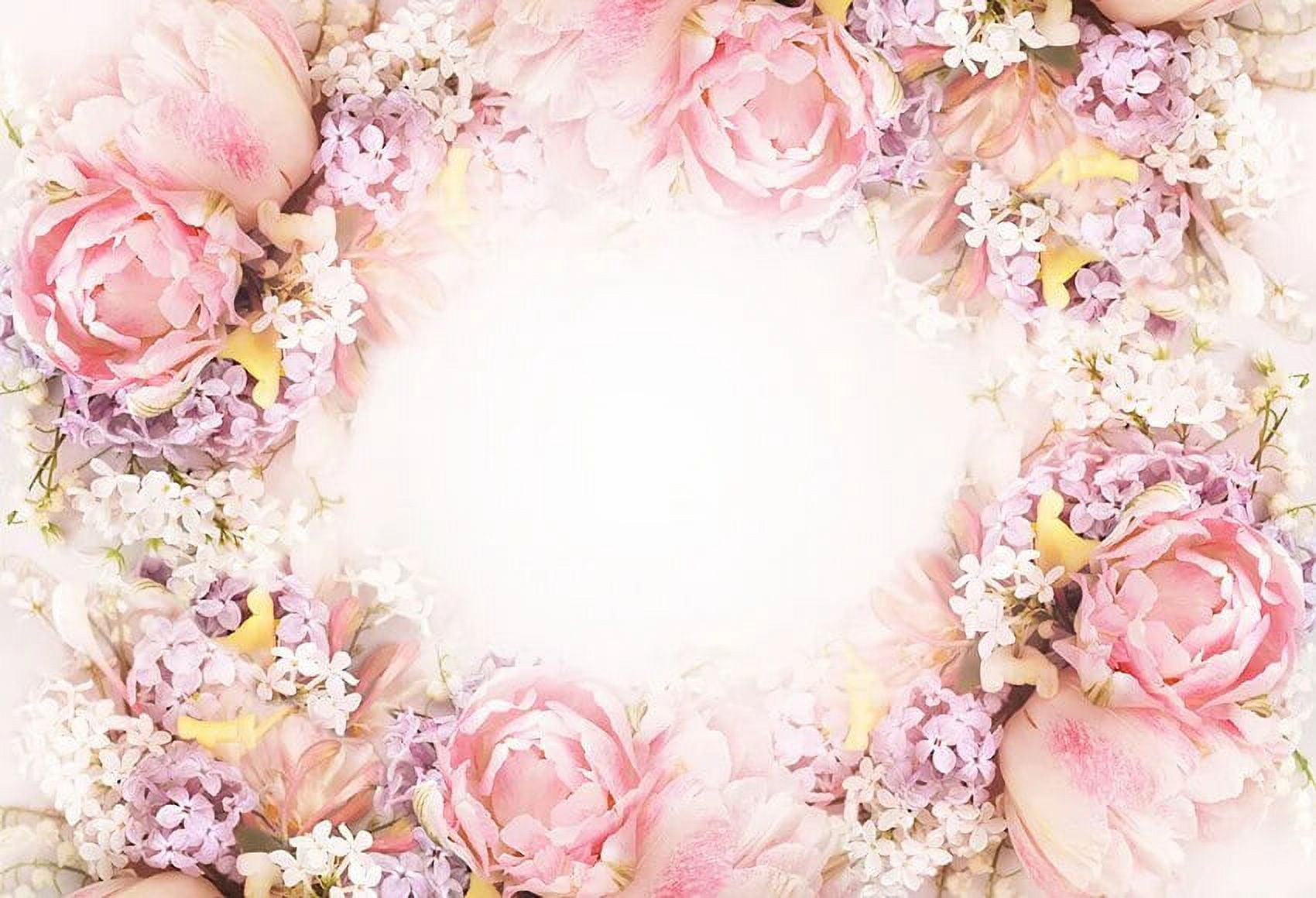 Photocall Wedding Backdrop Flowers Green Leaf Spring Birthday Floral ...