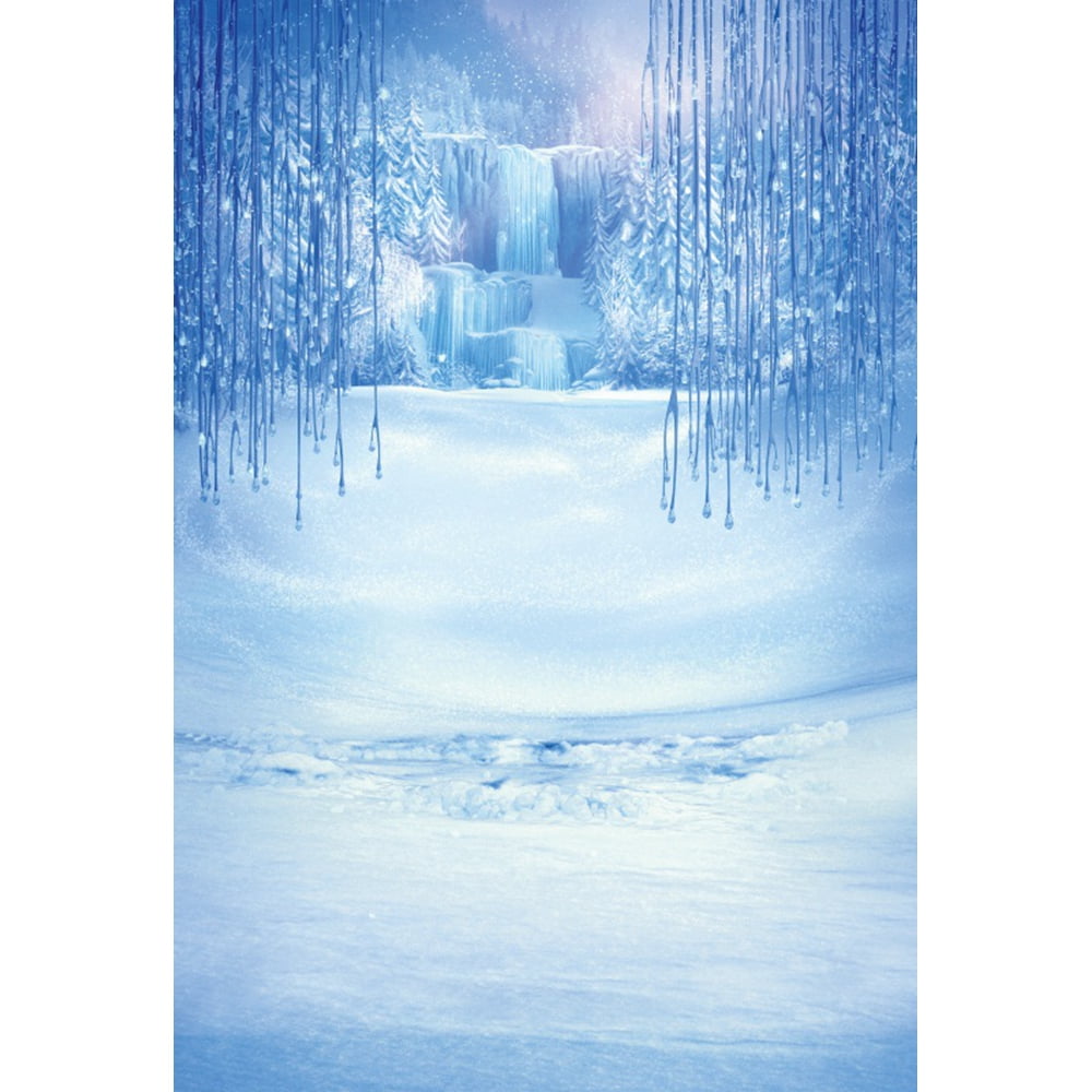 Photocall Winter Scene Backdrop White Snow Forest Baby Portrait ...