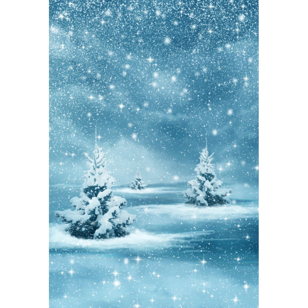 Photocall Winter Scene Backdrop White Snow Forest Baby Portrait ...