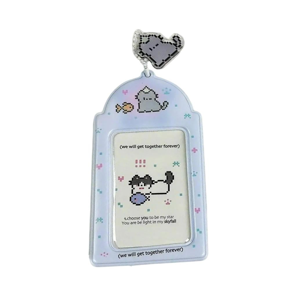 Photocard Holder with Keychain ID Cards Holder Pendant Keychain ID ...