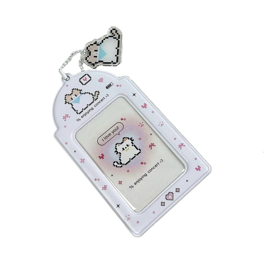 Photocard Holder with Keychain ID Cards Holder Pendant Keychain ID ...