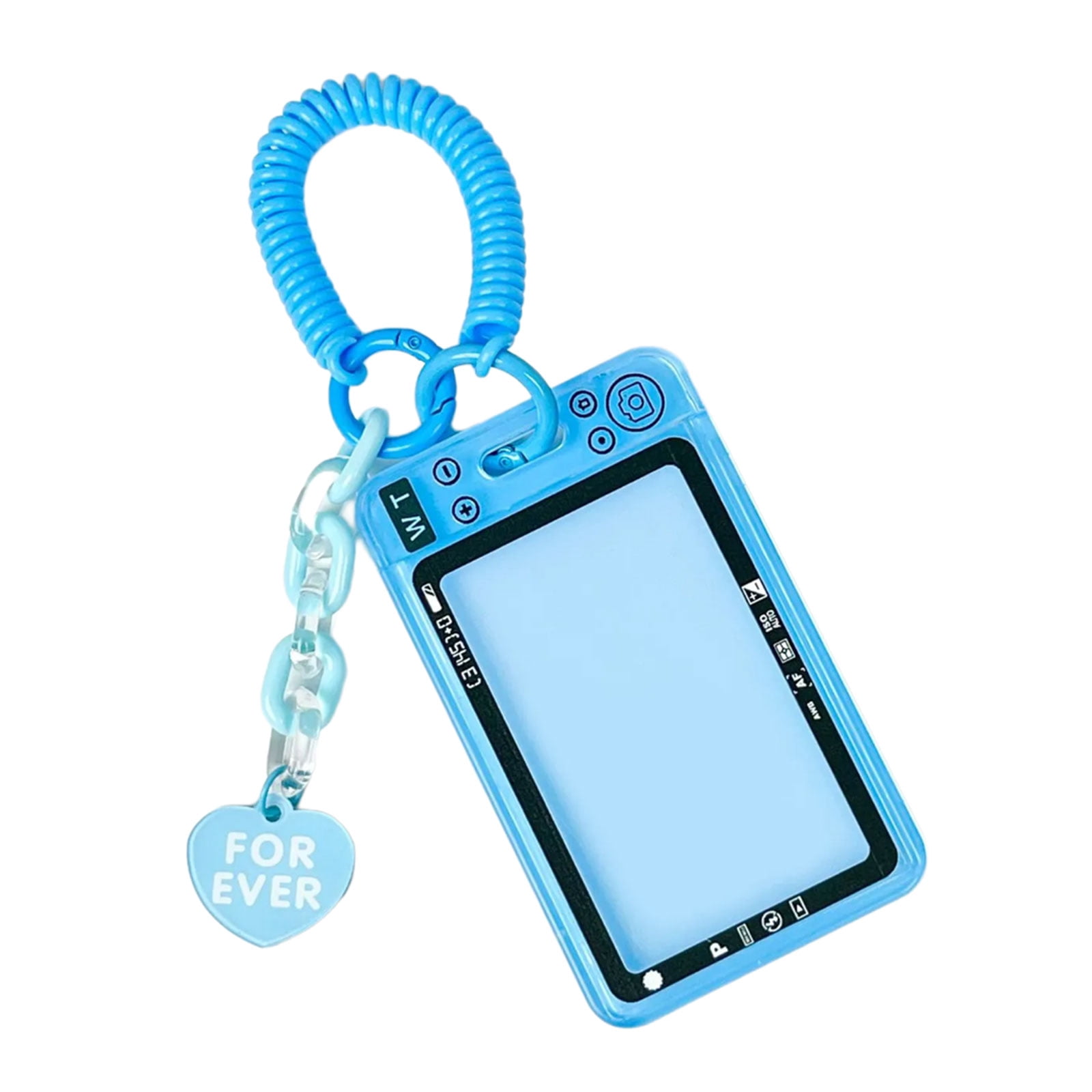 Photocard Holder with Pendant and Retractable Spring Coil Keychain ...