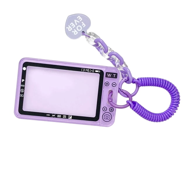 Photocard Holder with Pendant and Retractable Spring Coil Keychain ...