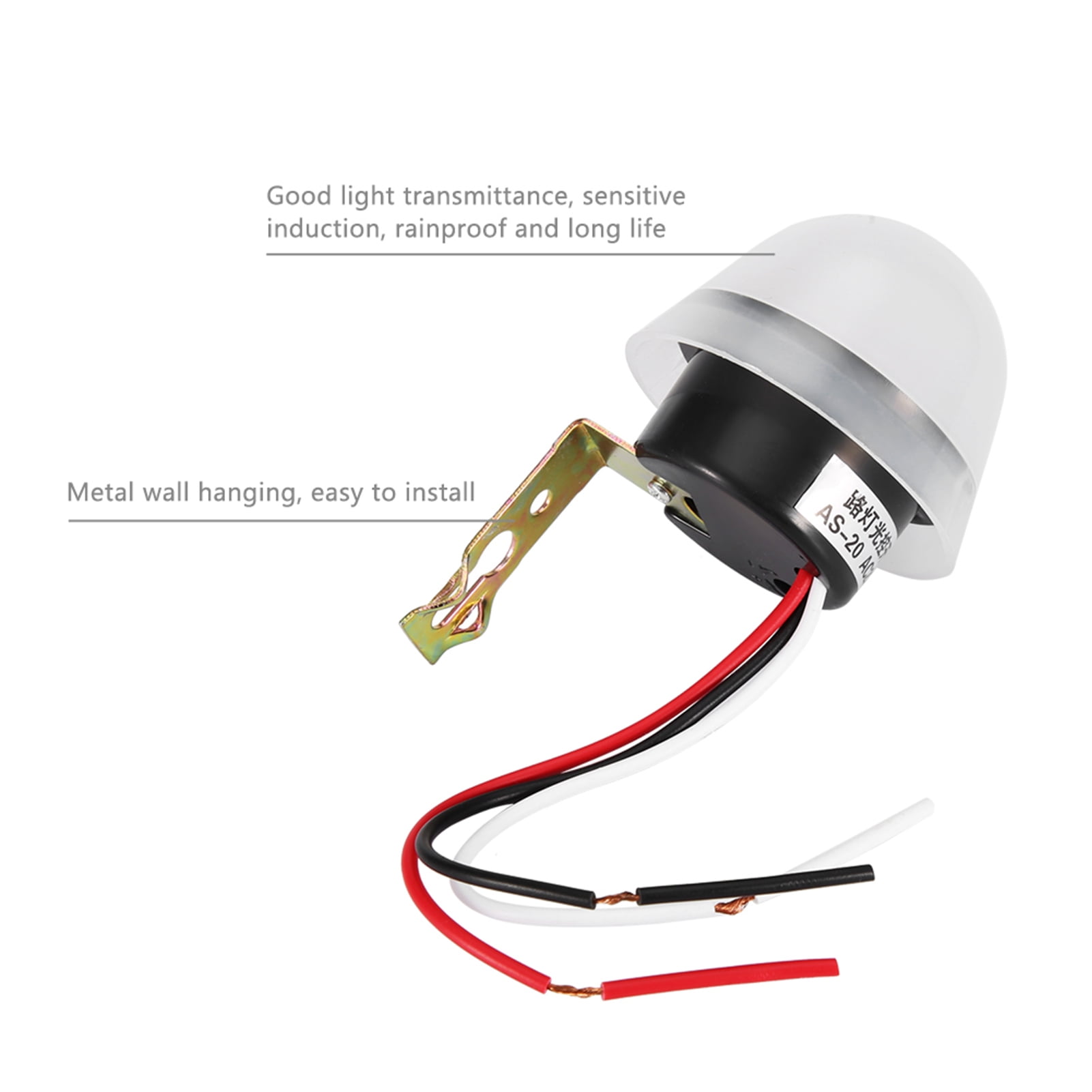 Photocell Light Sensor, Auto On/Off Street Light Switch, 2200W, Indoor ...