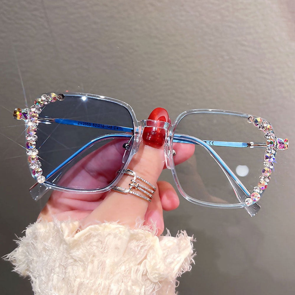 Photochromic Gray Blue Light Blocking Presbyopic Glasses, Oversized ...
