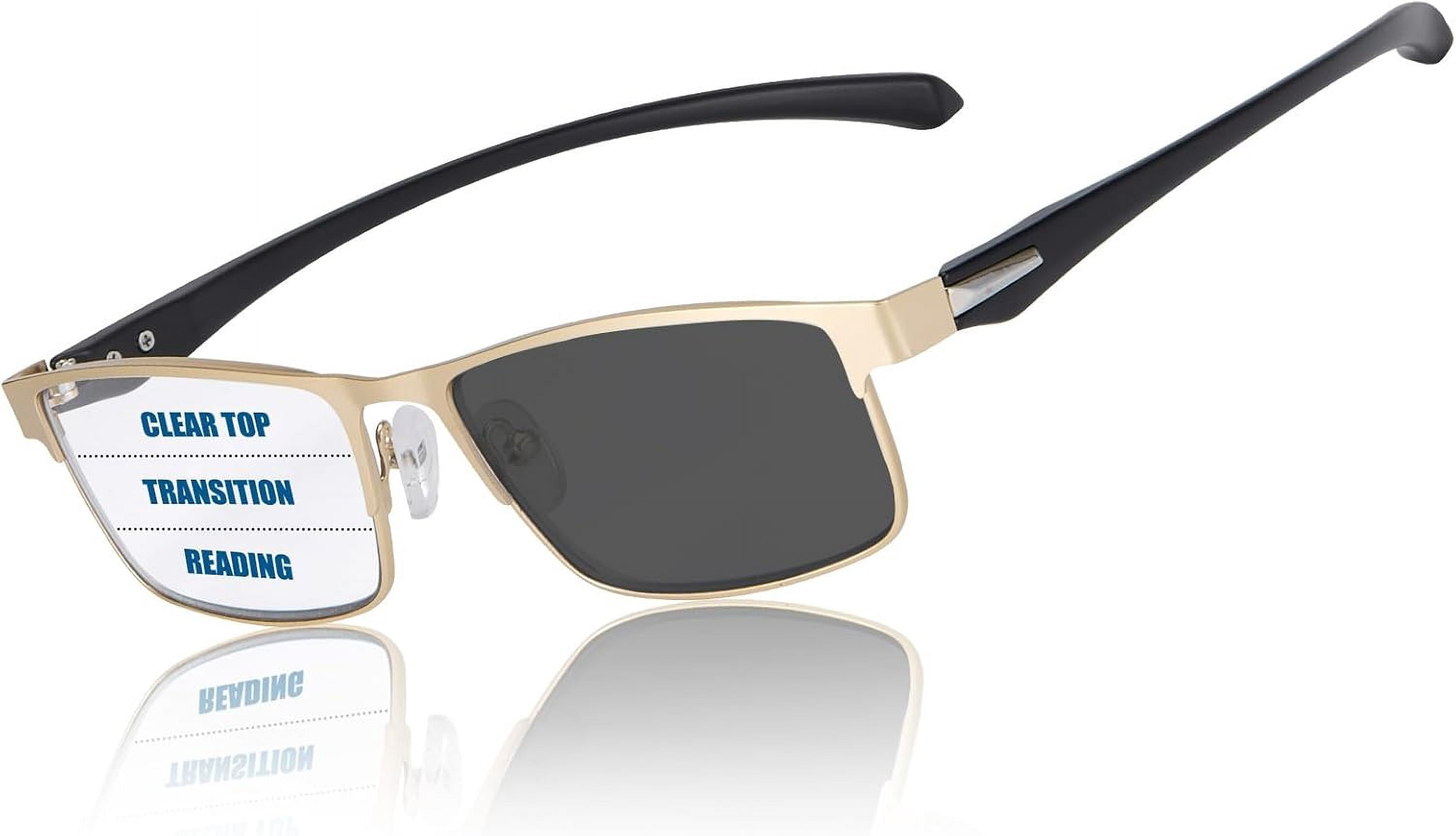 Photochromic Progressive Multifocus Reading Glasses Men Transition Blue ...