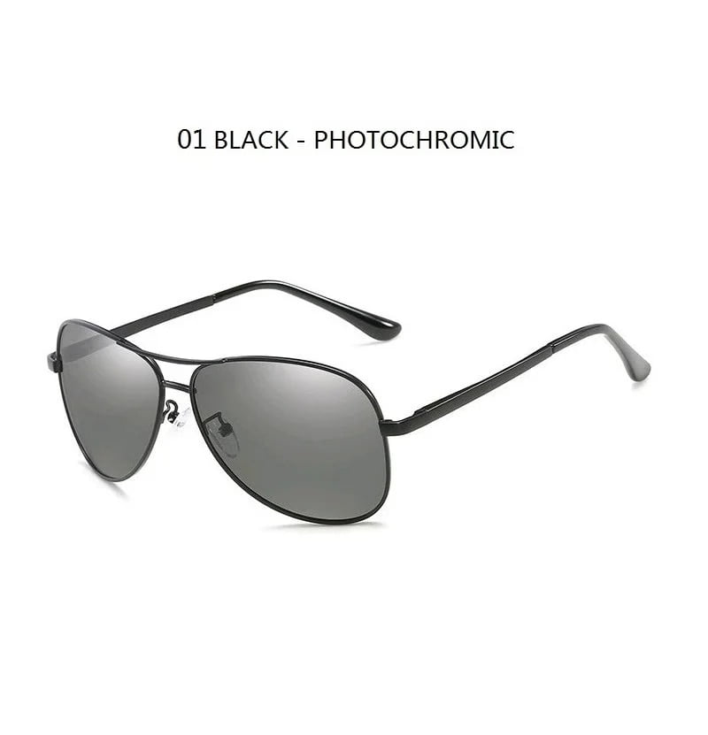 Photochromic Sunglasses Men Polarized Driving Pilot Chameleon Vintage