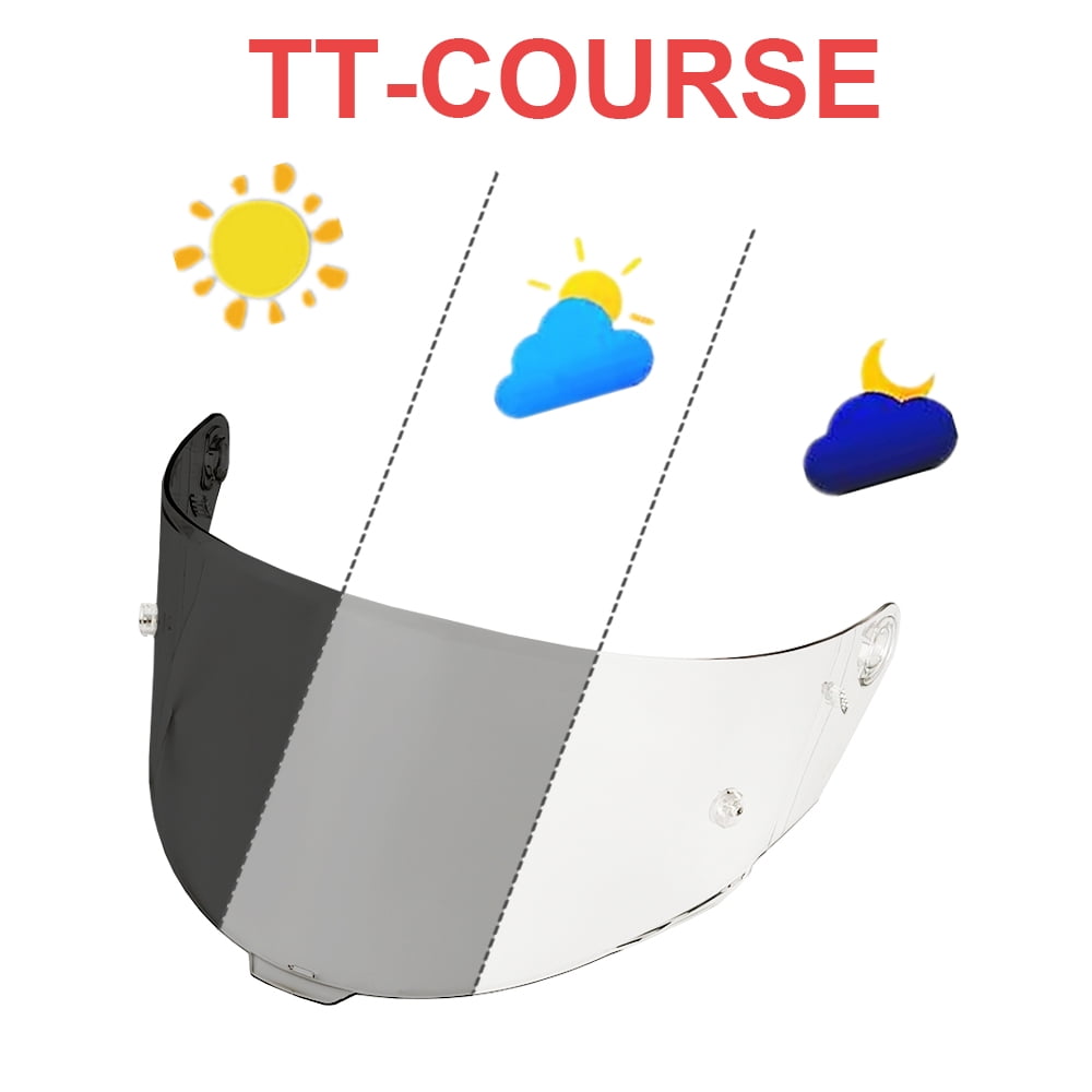 Photochromic helmet visor for KYT TT-Course,KYT R2R face shield ...