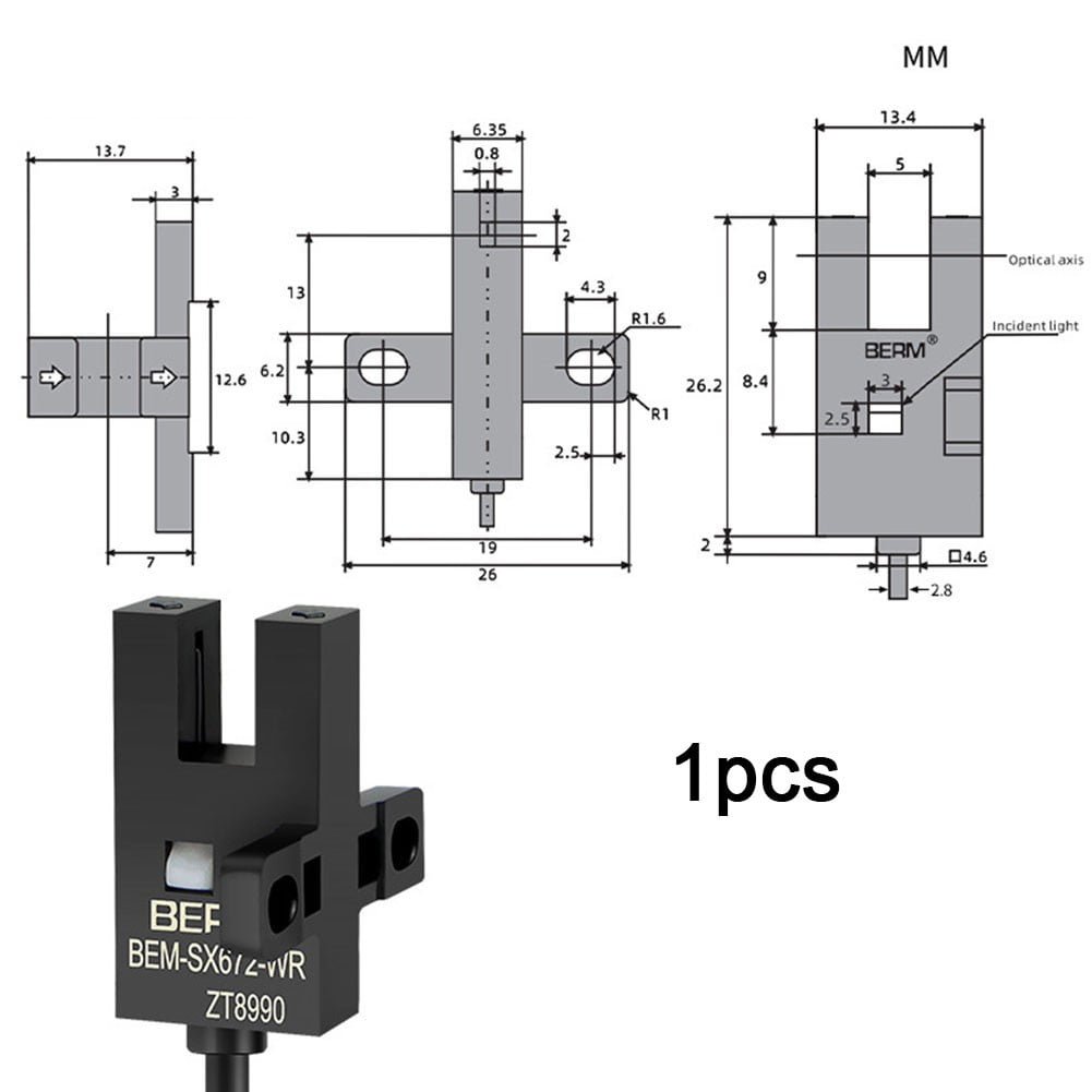 Photoelectric Switch U-Type Sensor Switch With 1M Cable Proximity ...