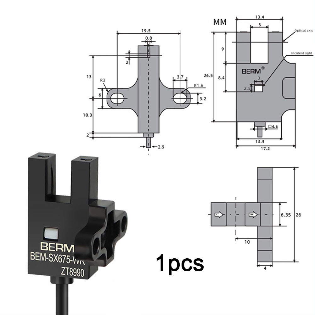 Photoelectric Switch U-Type Sensor Switch With 1m Cable Proximity ...