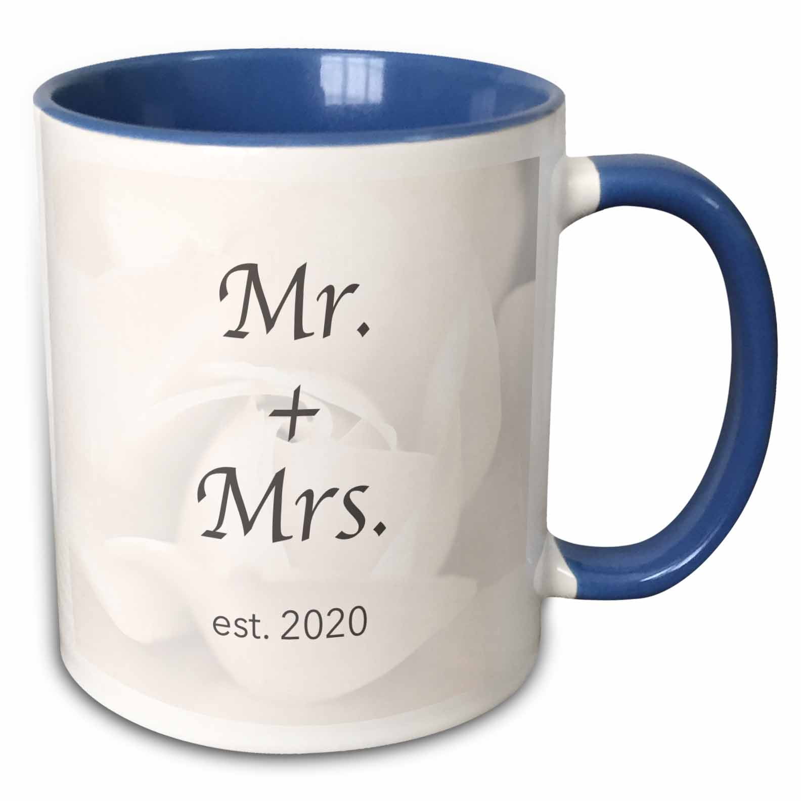 3drose, Photograph of a Faded Rose with Mr. and Mrs. Est 2020., 11oz ...