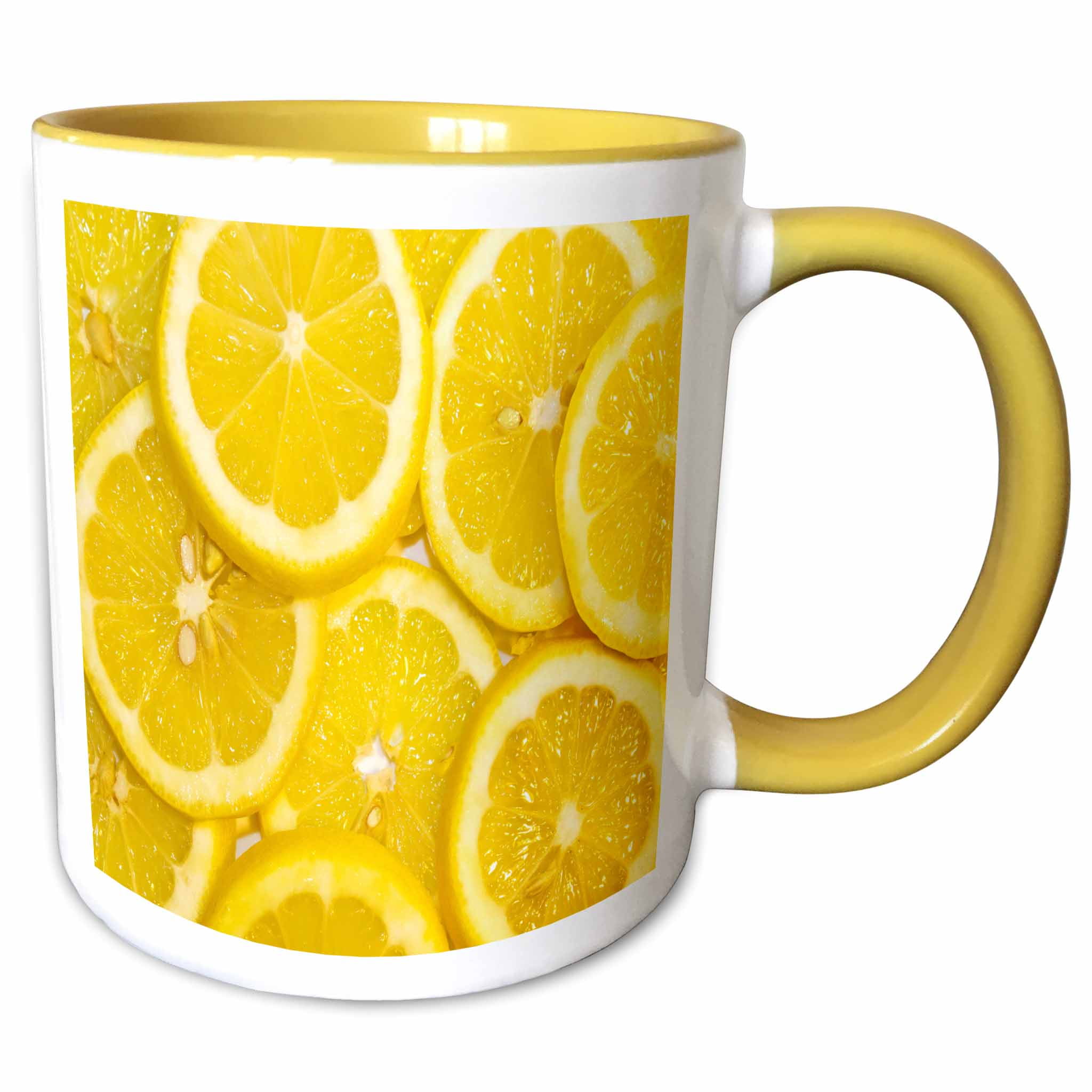 Photograph of Lemon Slices 15oz Two-Tone Yellow Mug mug-213498-13 ...