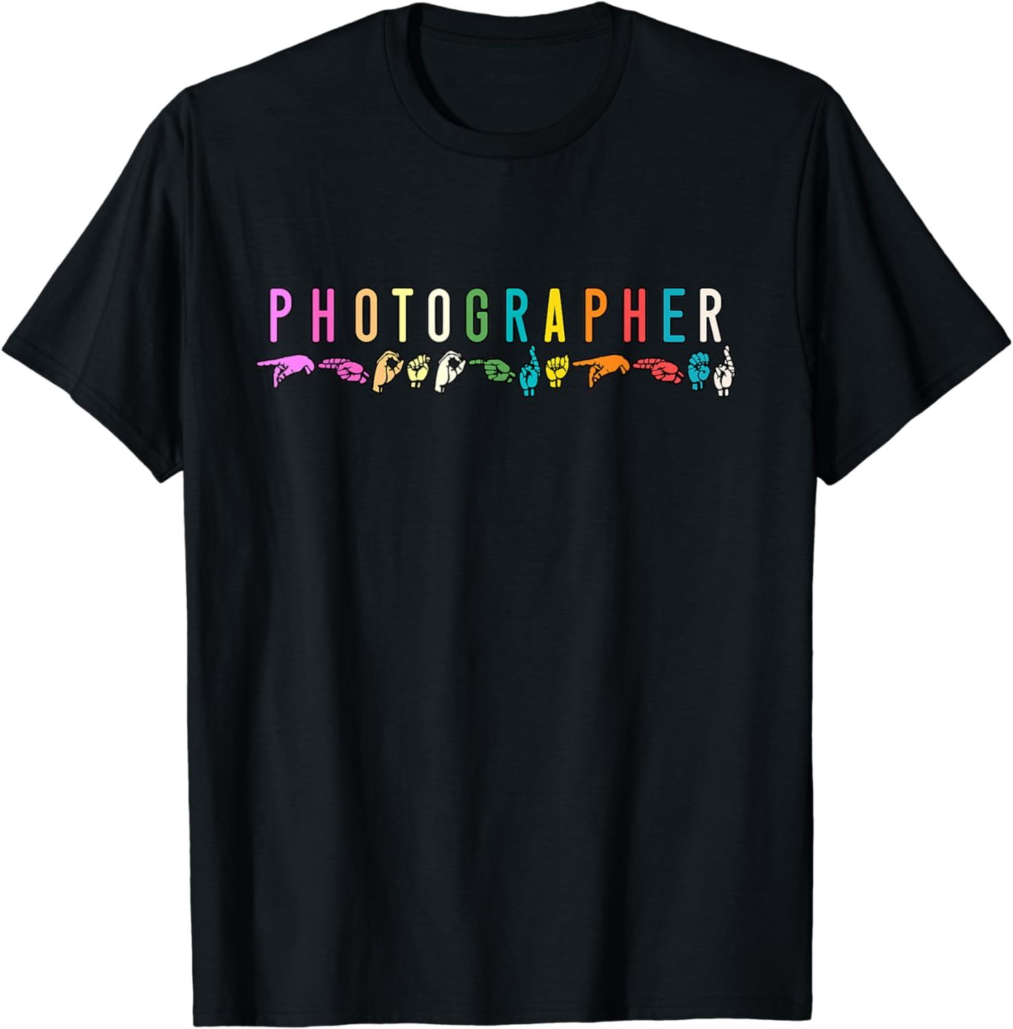 Photographer ASL Sign Language Photography Lover T-Shirt - Walmart.com