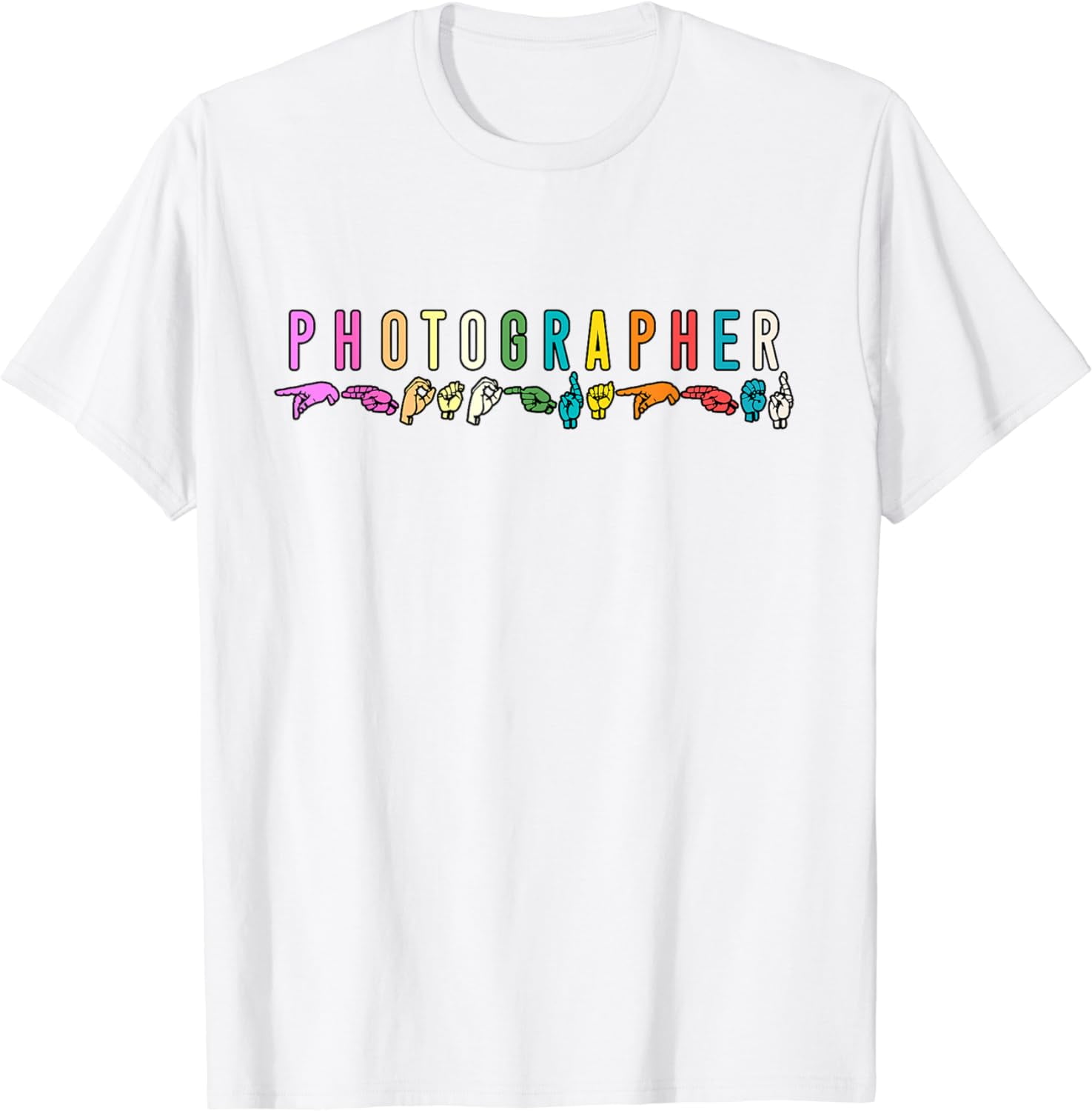 Photographer ASL Sign Language Photography Lover T-Shirt - Walmart.com