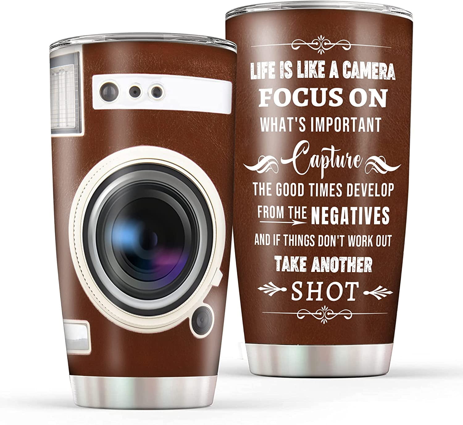 Photographer Gifts For Men Women Coffee Tumbler, 20oz Vintage Print ...