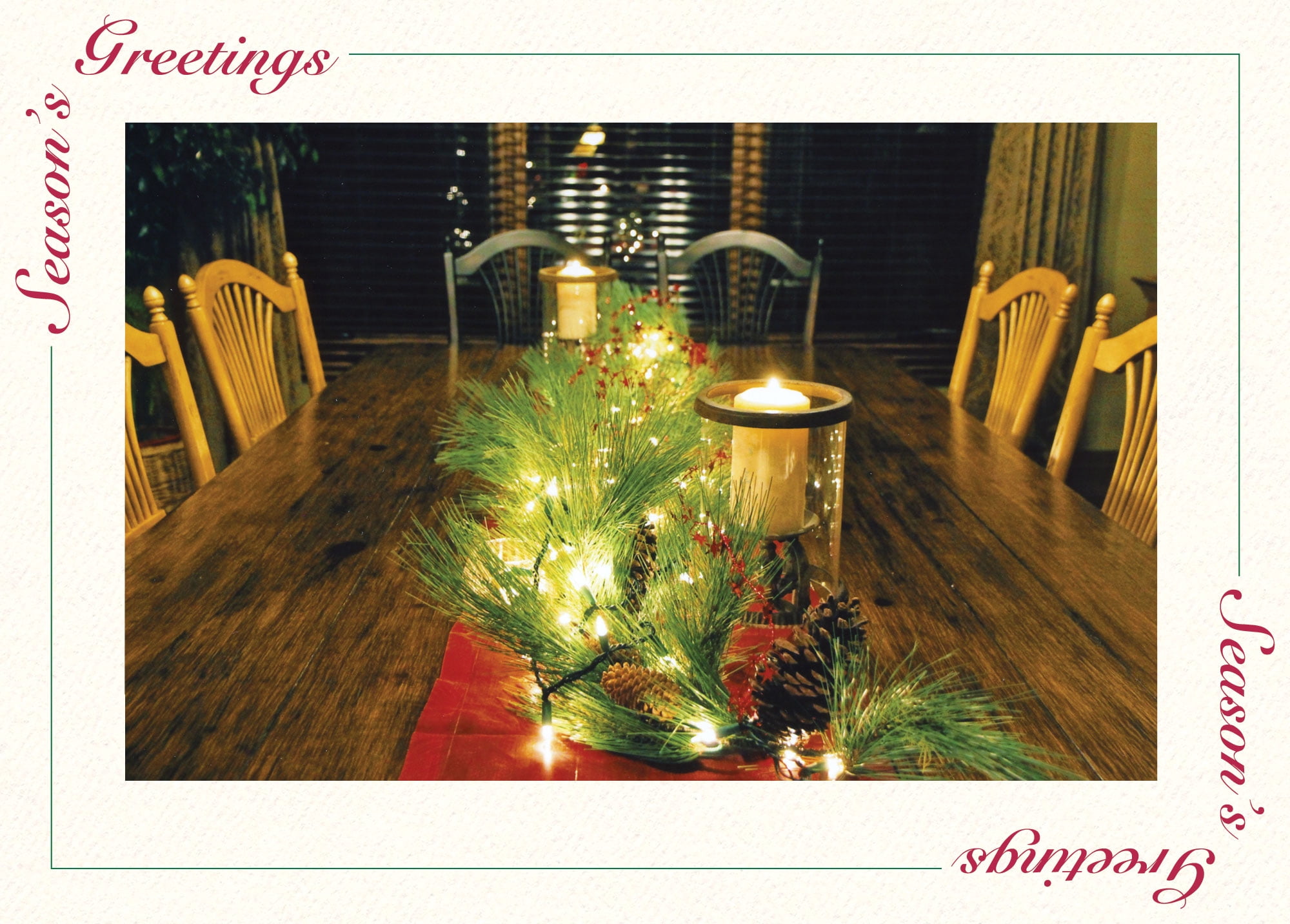 Photographer's Edge, Photo Insert Card, Natural w/Season's Greetings ...