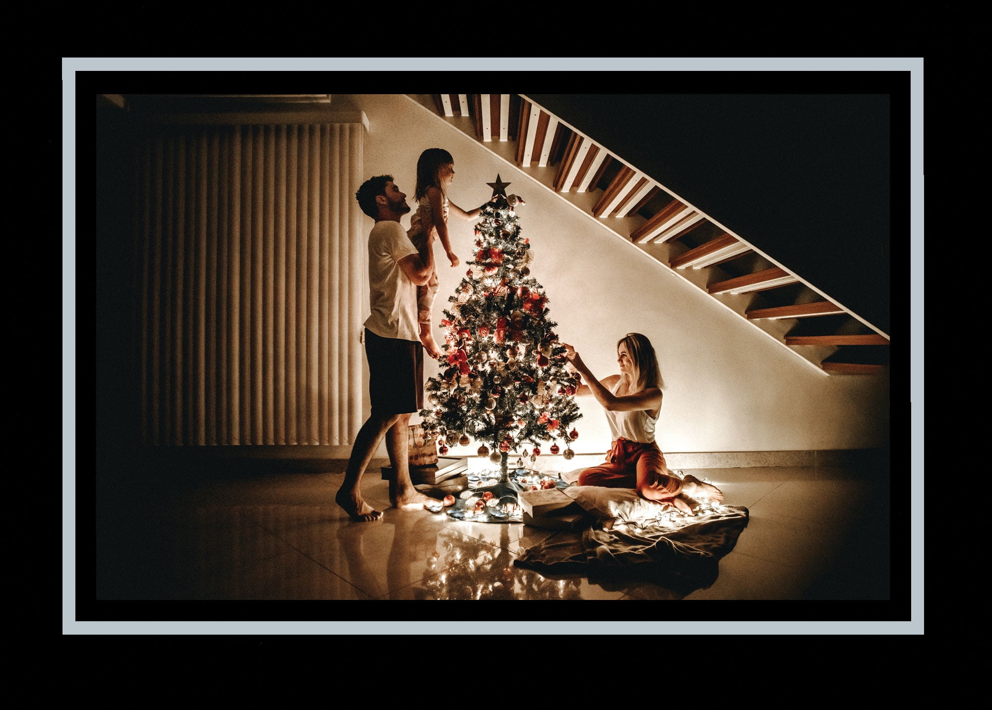 Photographer's Edge, Photo Insert Card, Premium Black Linen, Silver ...