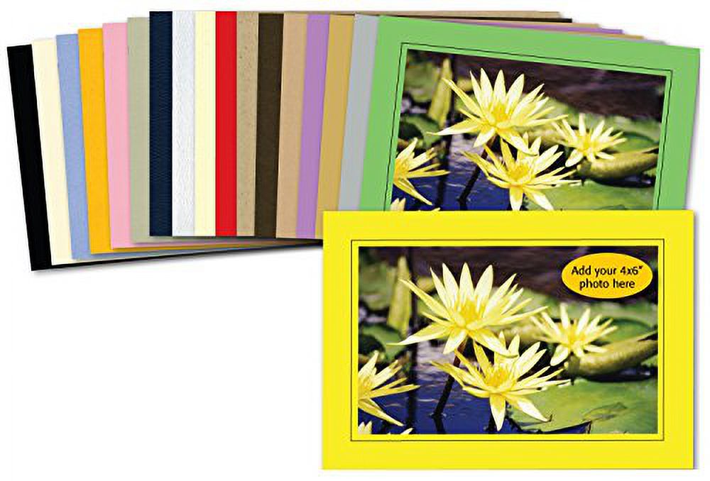 Photographer's Edge, Photo Insert Card Sample Pack, 16 Colored Cards ...