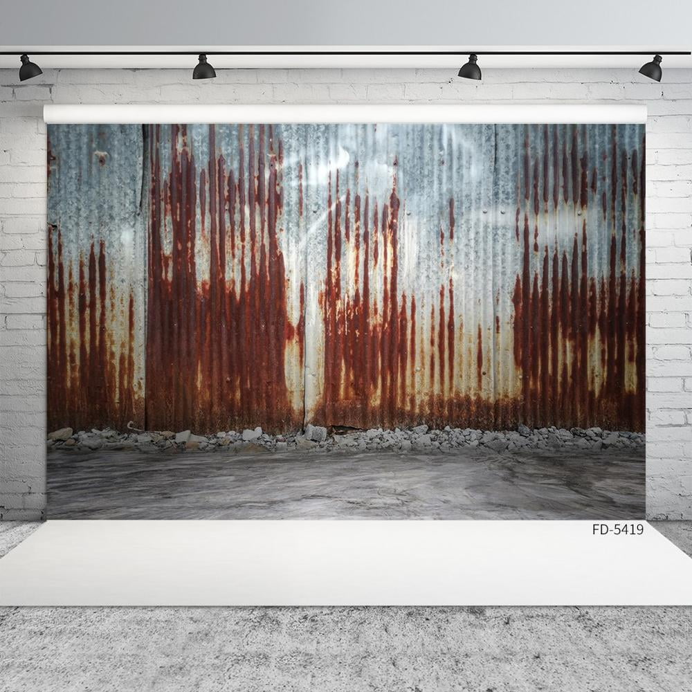 Photographic Backdrop Iron Rust Wall Rubble Computer Printed Background ...