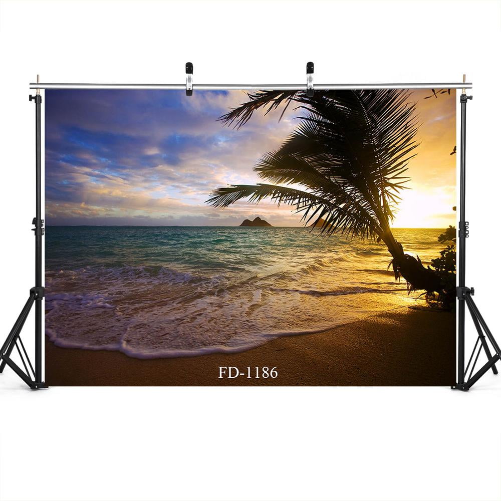 Photographic Background Seaside Beach Sunset Scenic Vinyl Cloth ...