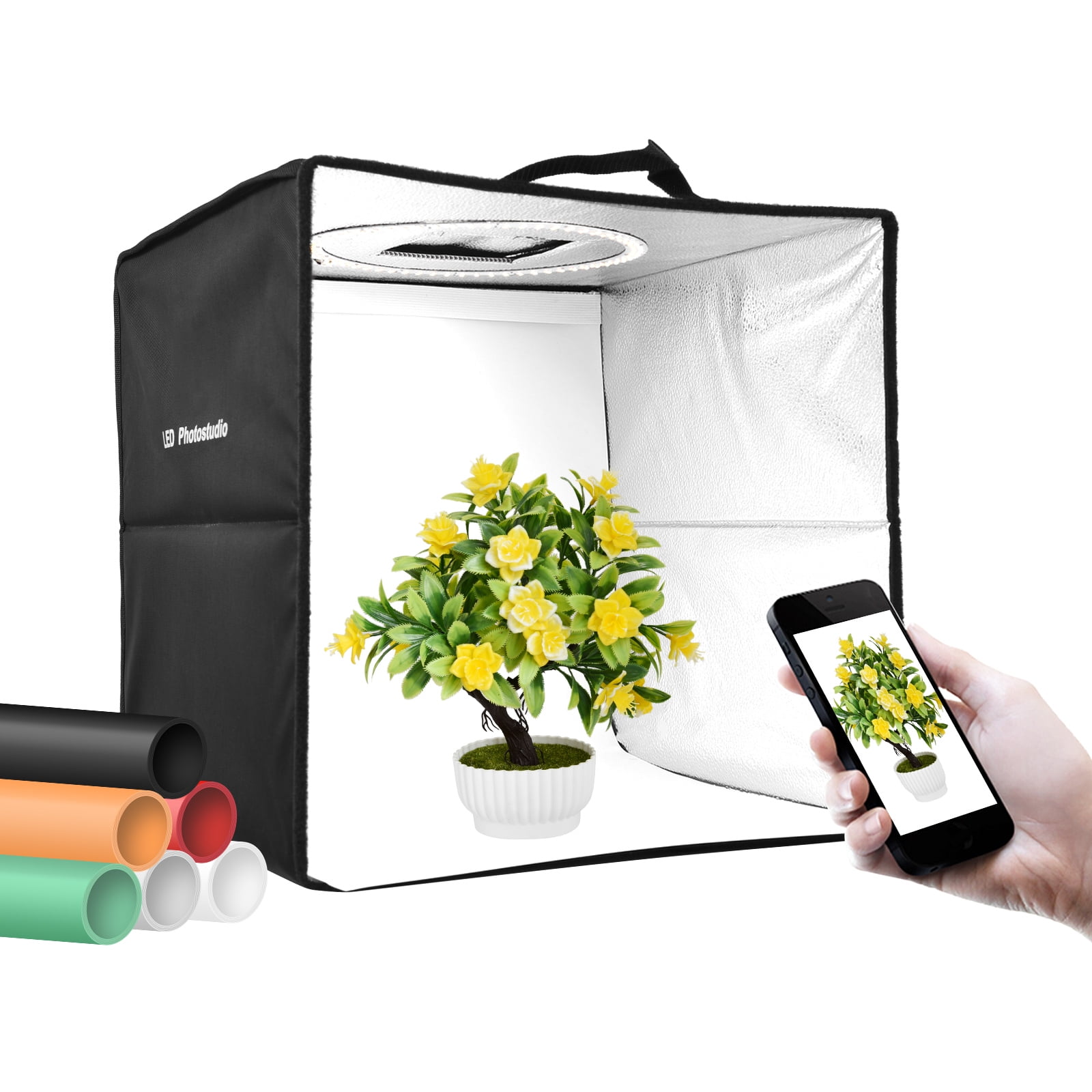 Photography 40cm/ 16inch Foldable LED Light Tent Portable Tabletop ...