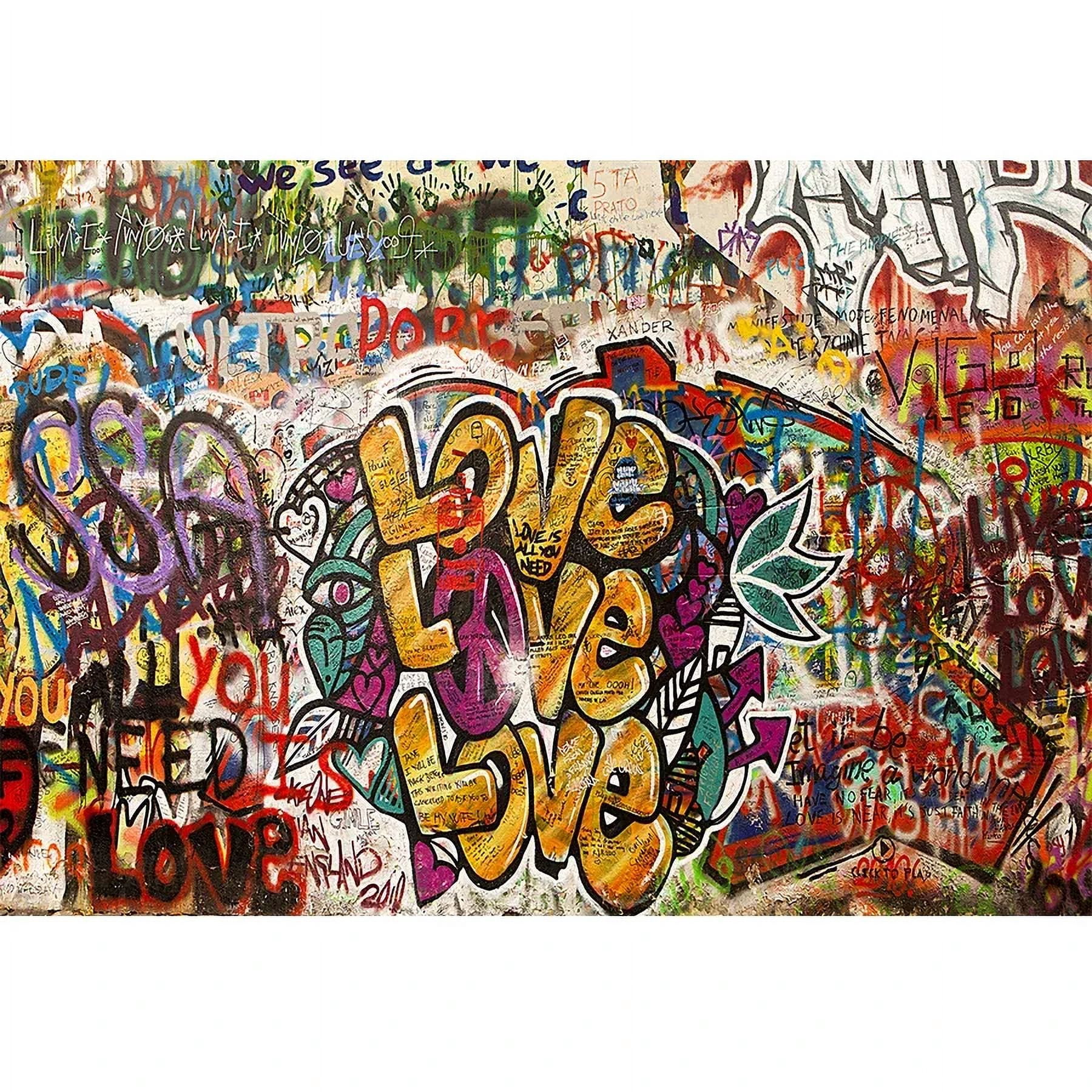 Photography Backdrop Back to the 90'S Party Background Graffiti 90's ...