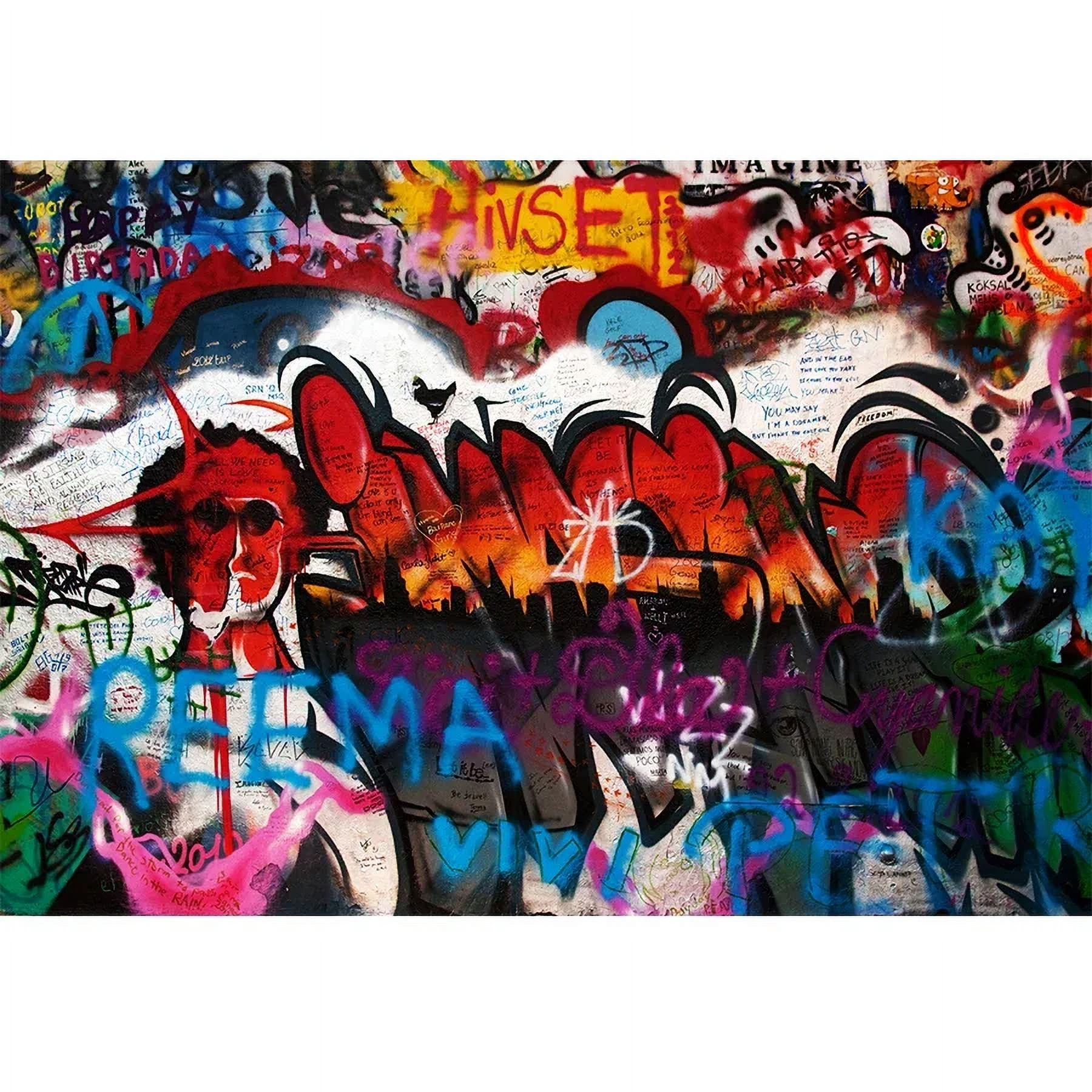 Photography Backdrop Back to the 90'S Party Background Graffiti 90's ...