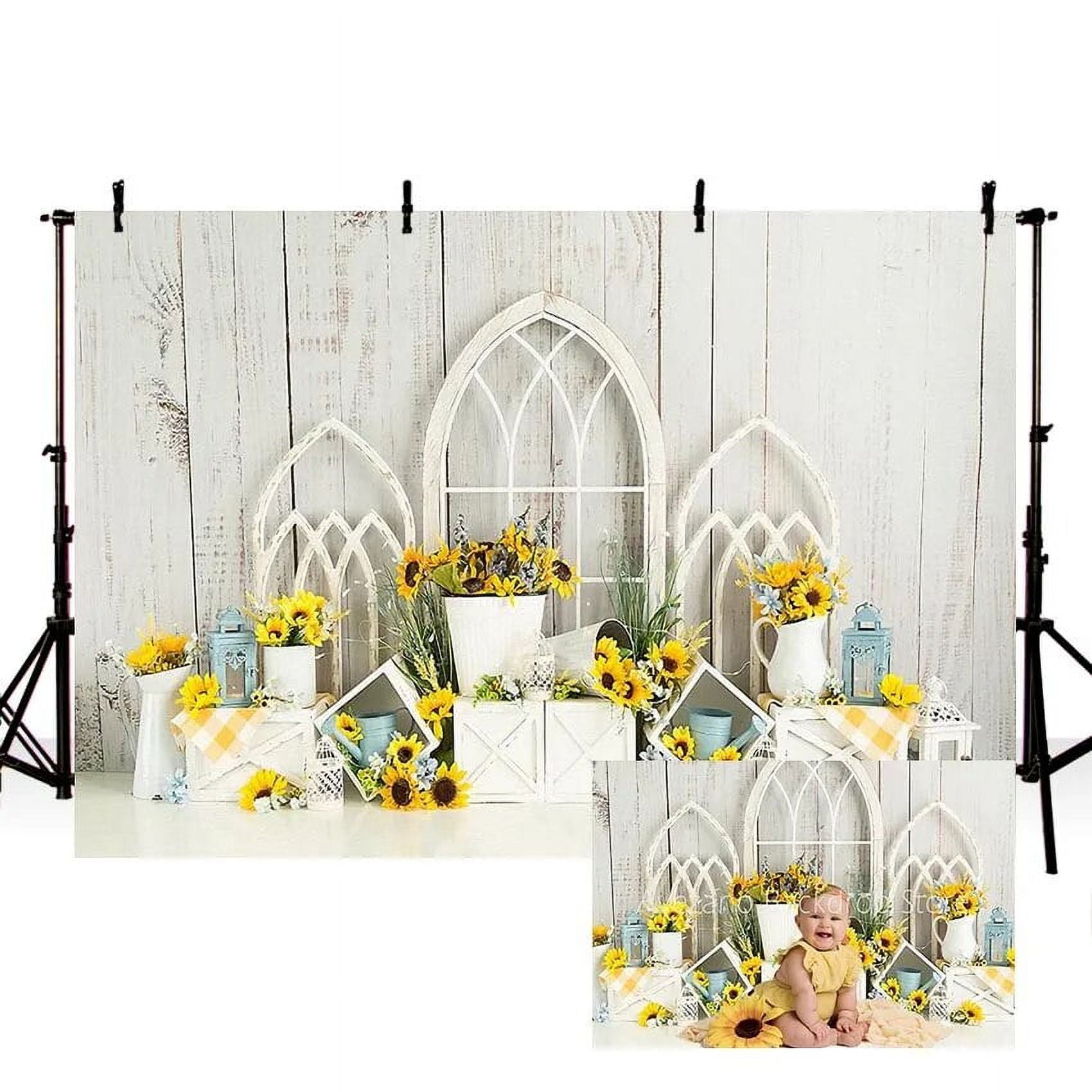 Photography Backdrop Birthday Baby Shower Spring Sunflower Board Floral ...