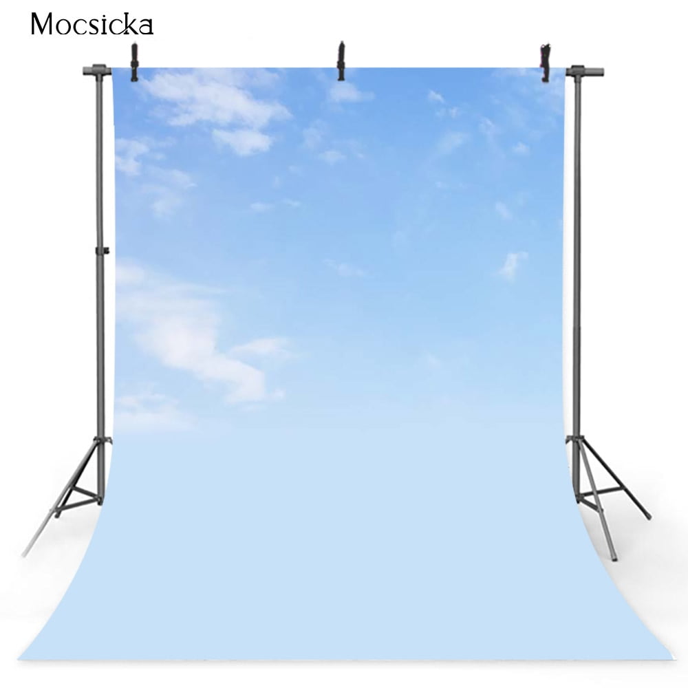 Photography Backdrop Blue Sky and White Clouds Newborn Kids Portrait ...
