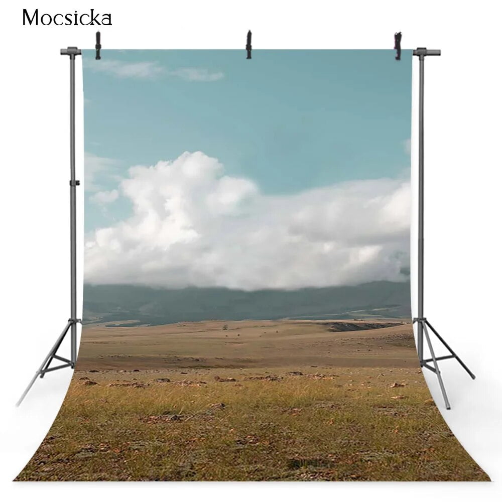 Photography Backdrop Blue Sky and White Clouds Newborn Kids Portrait ...