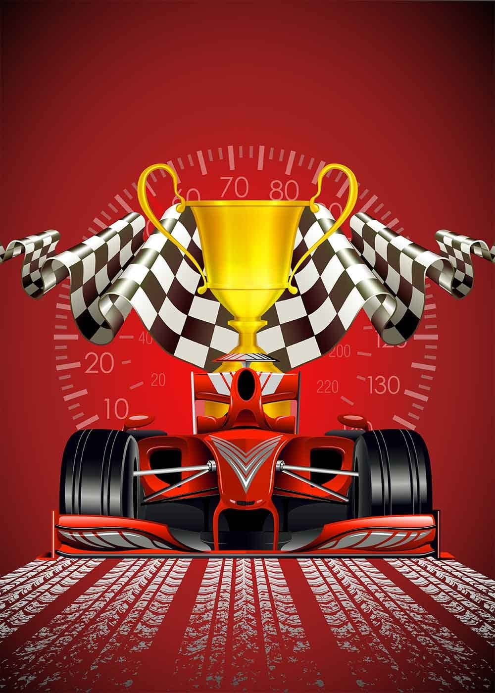 Photography Backdrop Champion Racing Car Background Party ration Banner ...