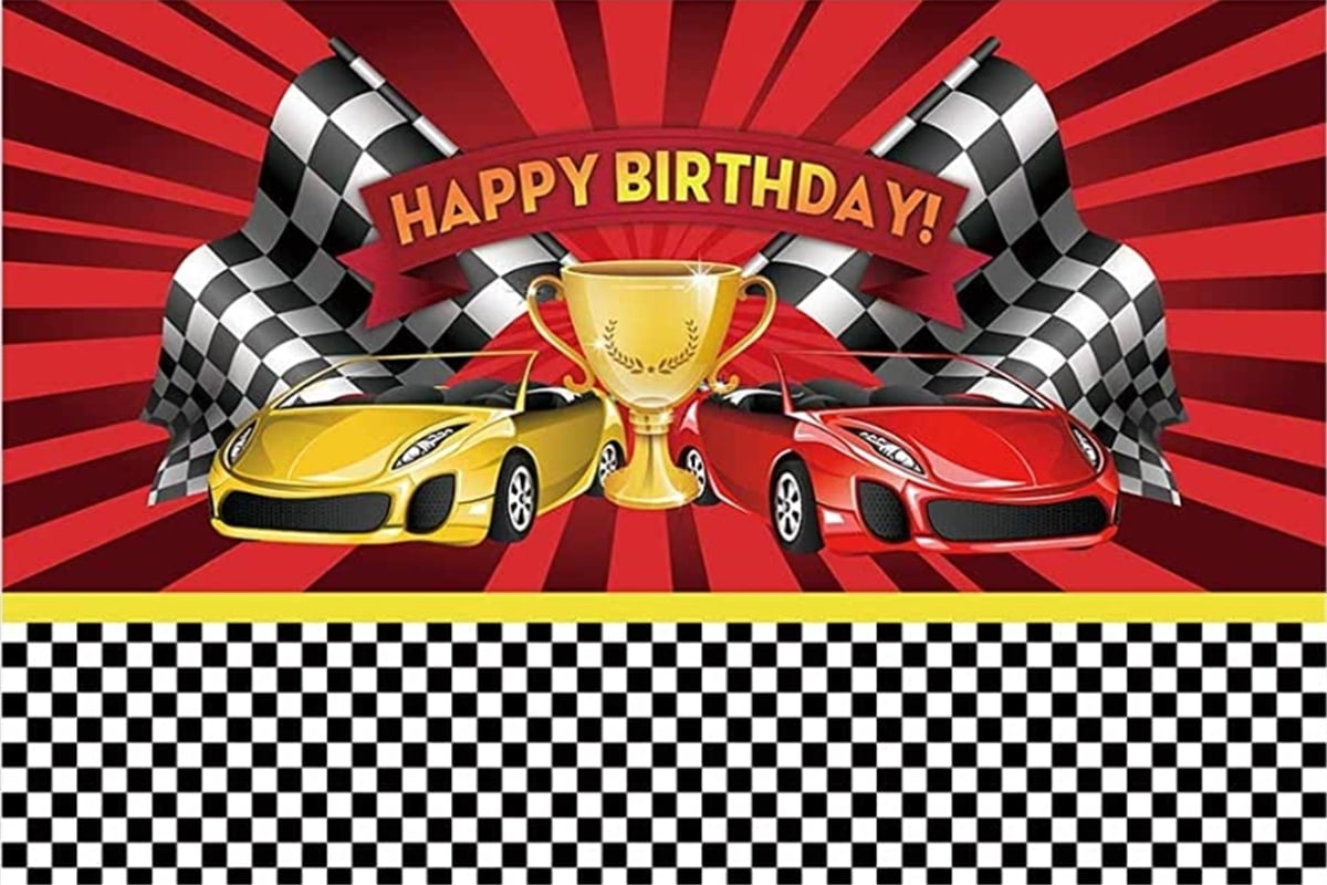 Photography Backdrop Champion Racing Car Background Party ration Banner ...