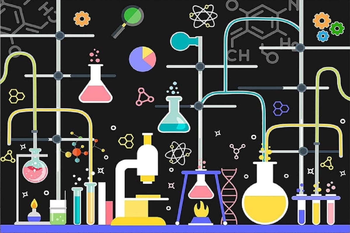 Photography Backdrop Chemical Science Experiments Science Poster ...